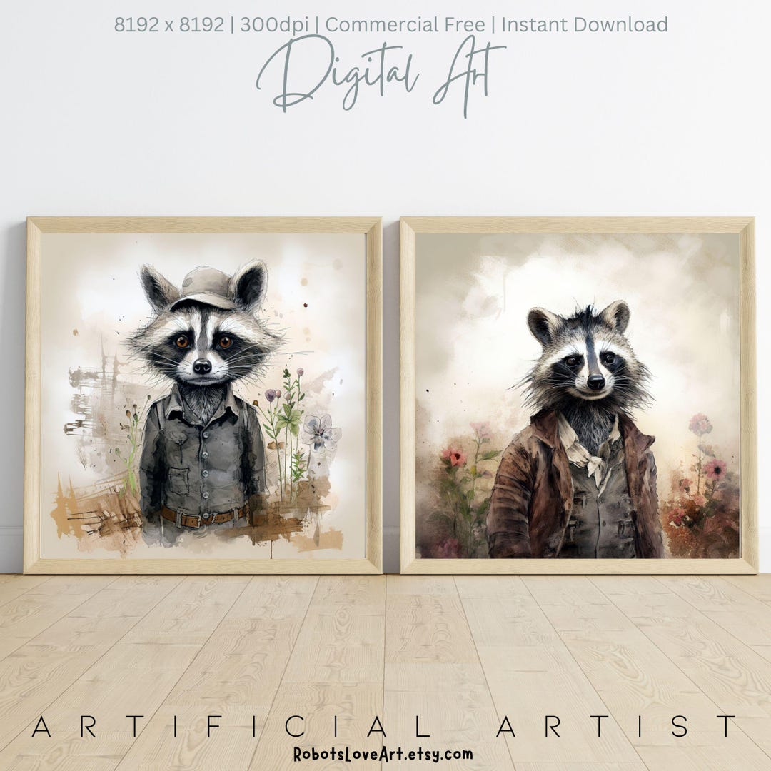 Professional Raccoons Instant Download Commercial Free Fun Raccoon ...