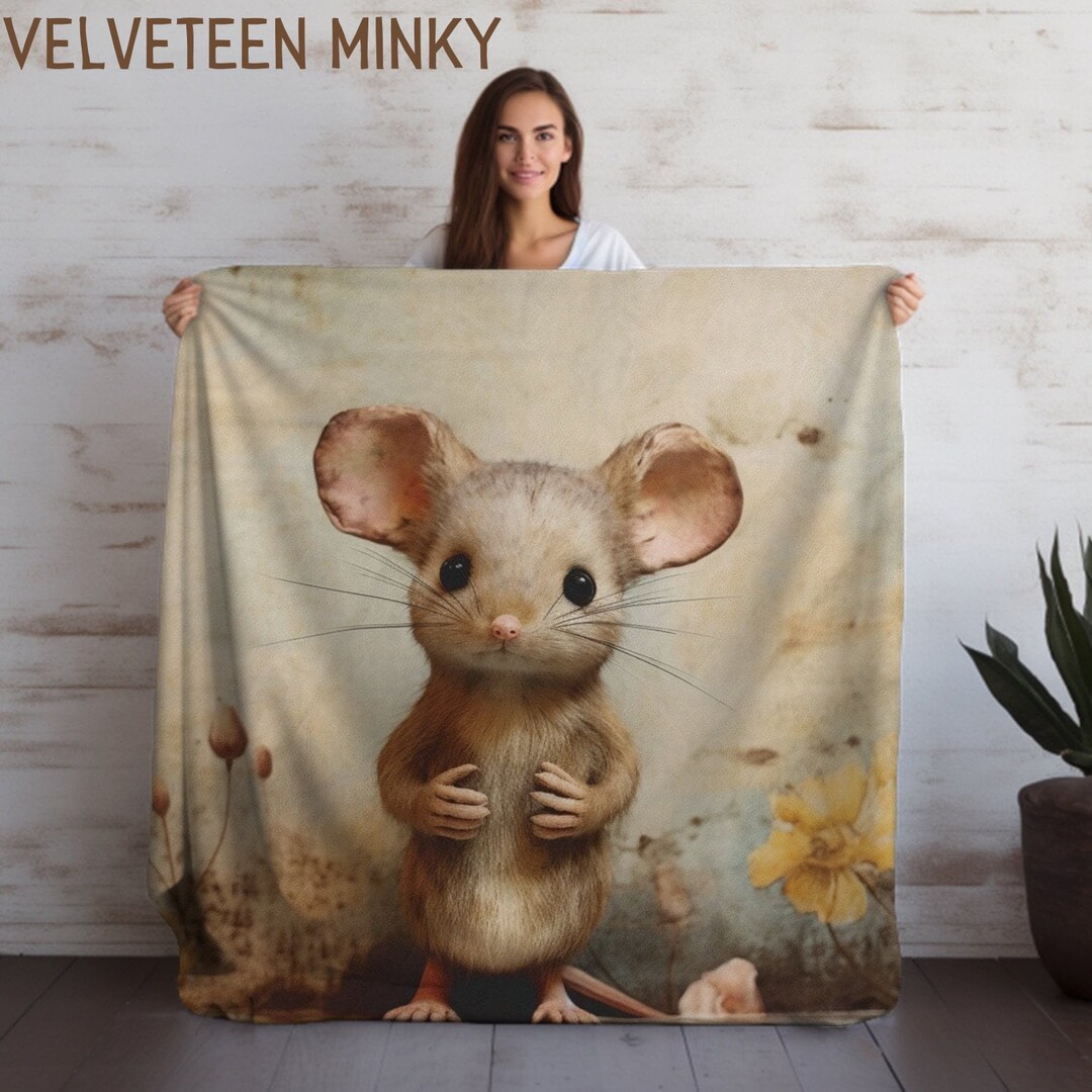 Mouse in the House Velveteen Plush Blanket Baby Shower Prize Baby ...
