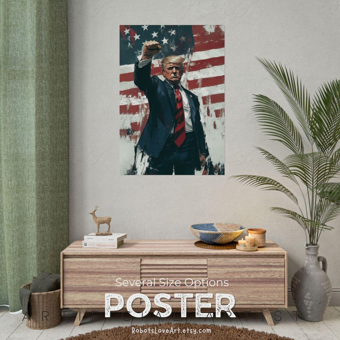 Rolled Posters, President Trump Artistic Iconic Position, Unique Wall ...