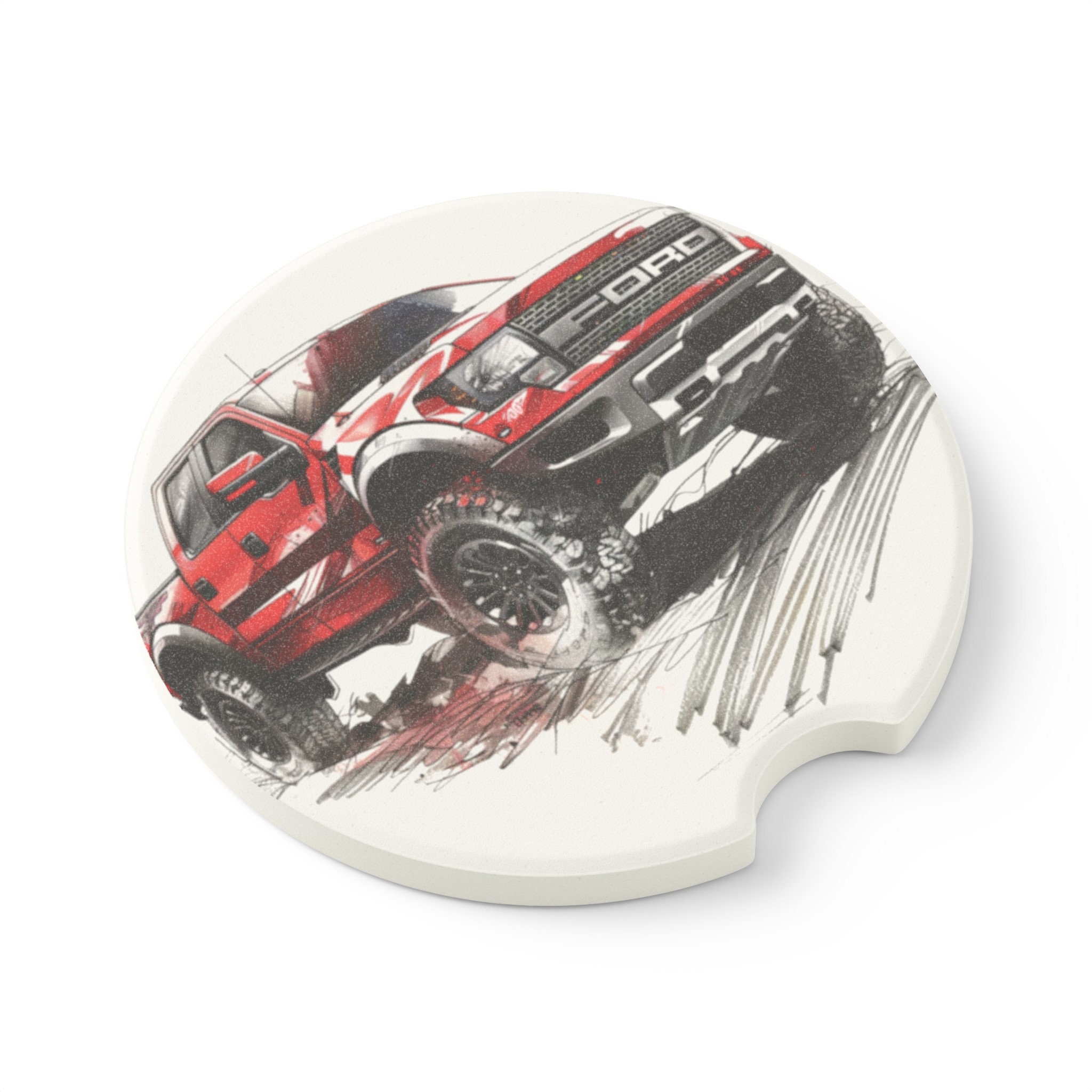 Red Ford F150 Raptor Soapstone Car Coaster Cute Inexpensive Gift for ...
