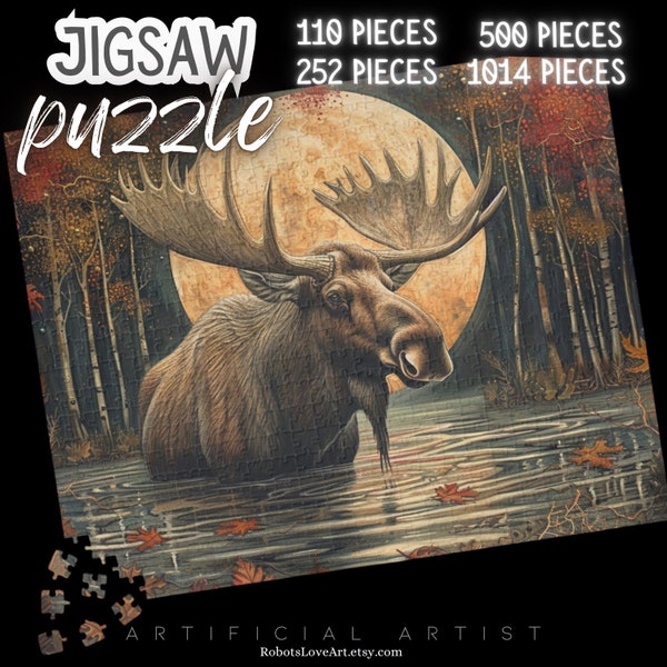 Moose Puzzle - Etsy