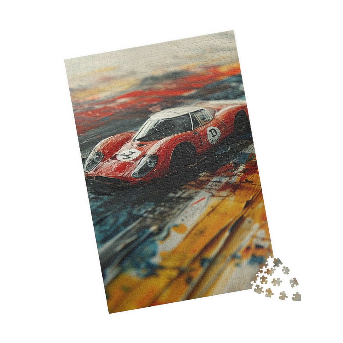 Abstract 3D Race Car Jigsaw Puzzle Intricate Puzzle Gift Puzzle Lover ...
