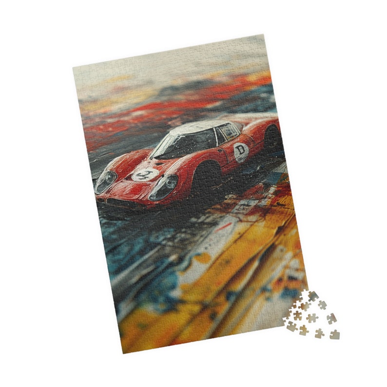 Abstract 3D Race Car Jigsaw Puzzle Intricate Puzzle Gift Puzzle Lover ...
