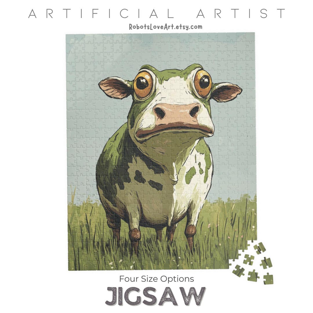 Frog Cow Hybrid is Confused Jigsaw Puzzle Perfect Game Pair Puzzle ...