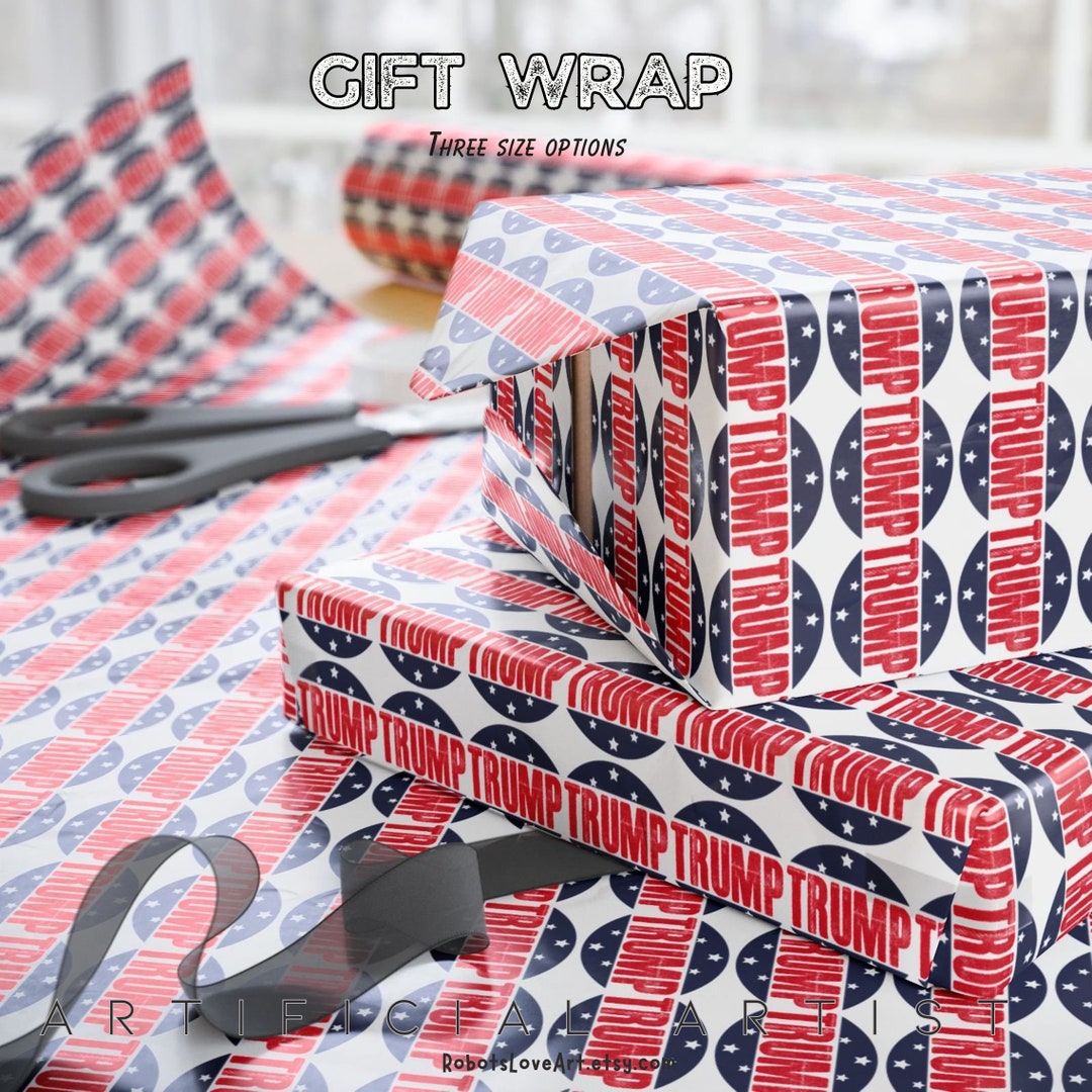 President Trump Logo Gift Wrapping Paper Celebrate Minimalist MAGA ...