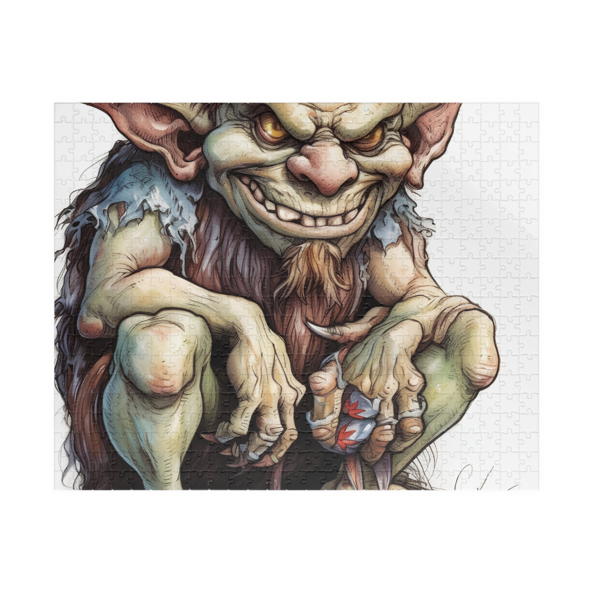 Squatting Troll Puzzle 500 1014-piece - Etsy