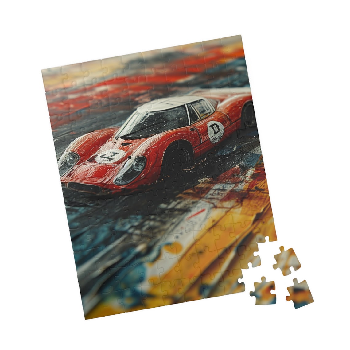 Abstract 3D Race Car Jigsaw Puzzle Intricate Puzzle Gift Puzzle Lover ...