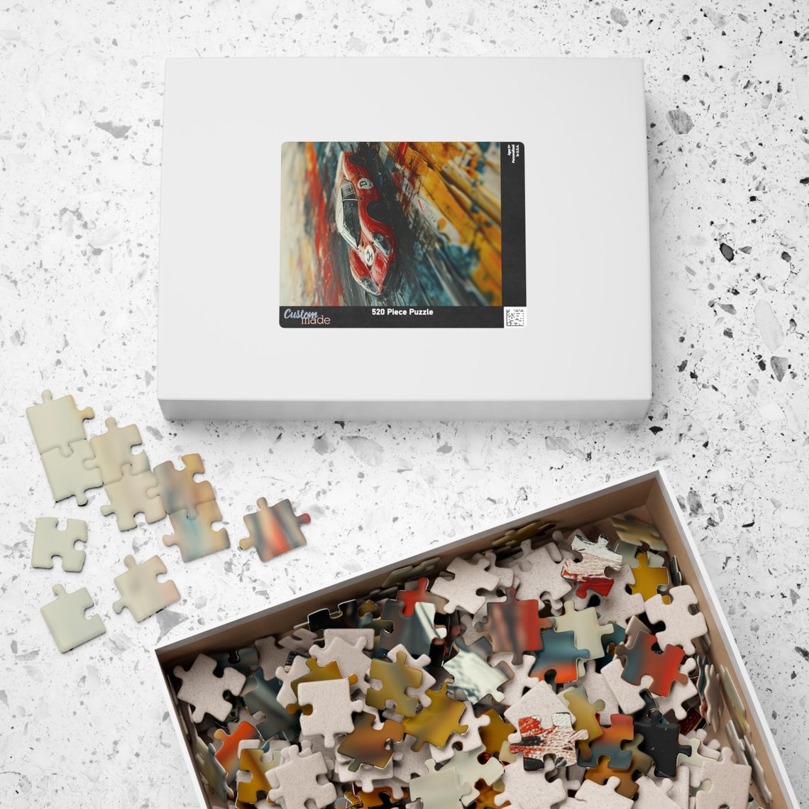 Abstract 3D Race Car Jigsaw Puzzle Intricate Puzzle Gift Puzzle Lover ...