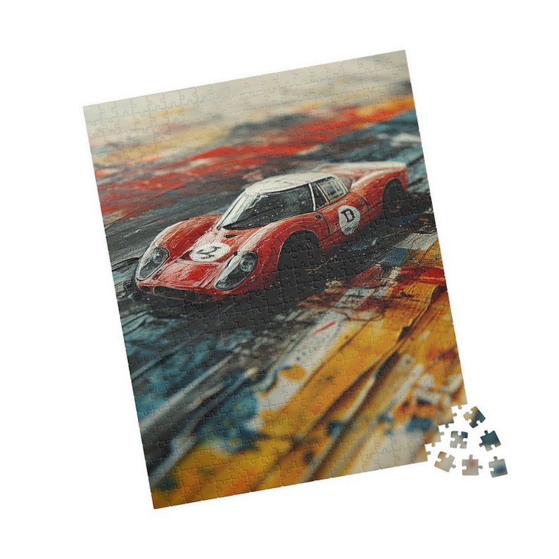 Abstract 3D Race Car Jigsaw Puzzle Intricate Puzzle Gift Puzzle Lover ...