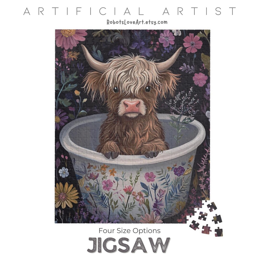 Teacup Cow Jigsaw Puzzle Perfect Game Pair Puzzle Table Puzzle Pad ...