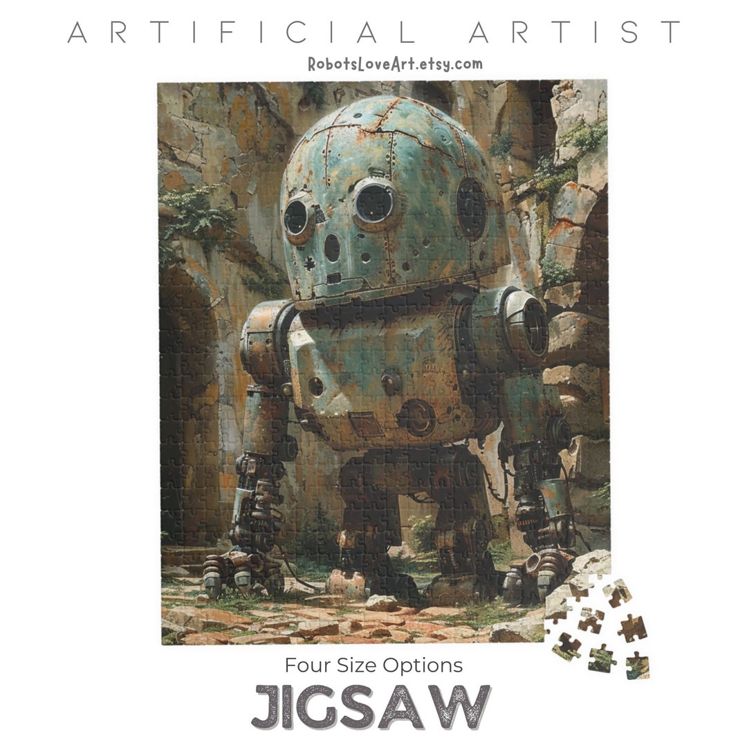 Alien Dystopian Jigsaw Puzzle Pair W Puzzle Table or Puzzle Pad for a ...