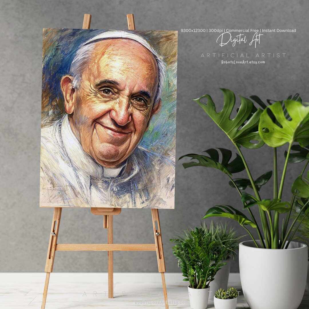 Pope Francis | Instant Download Illustration PNG 300dpi Print Quality ...