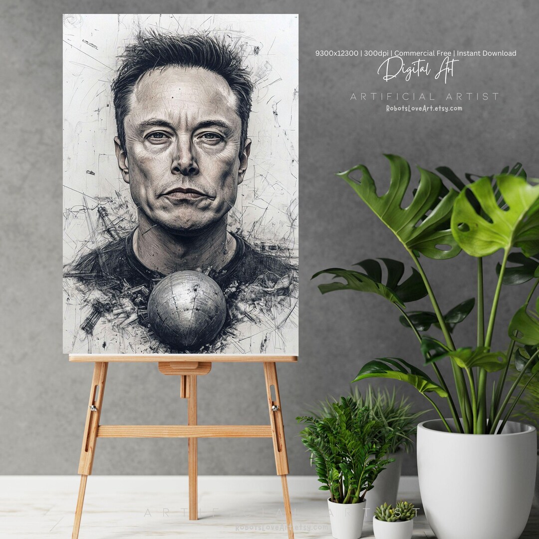 Elon Musk DOGE Ball Digital Art Print – Currency Stamp Americana PNG ...