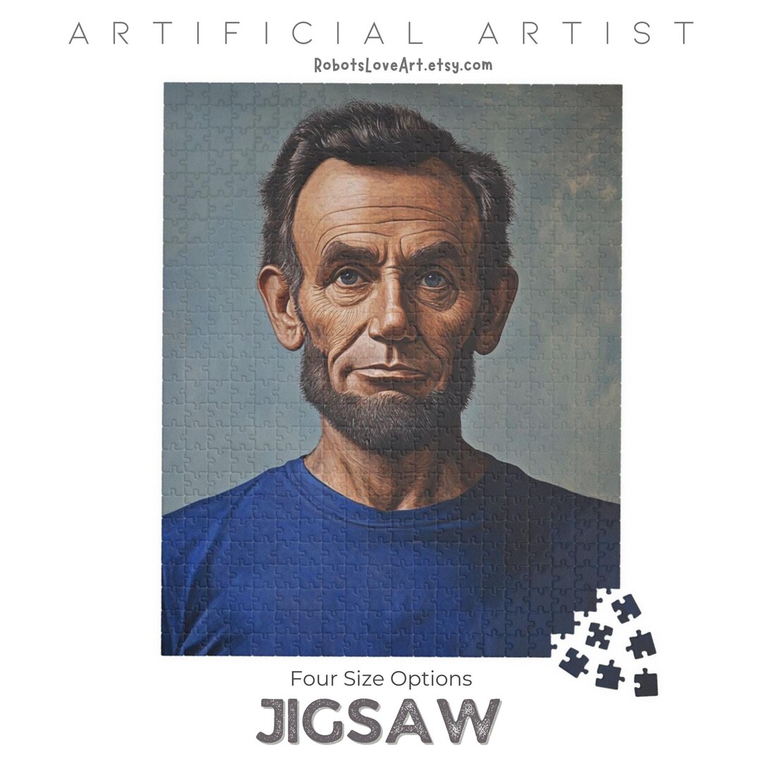 Modern Portrait Abraham Lincoln Jigsaw Puzzle Perfect Game Pair Puzzle ...