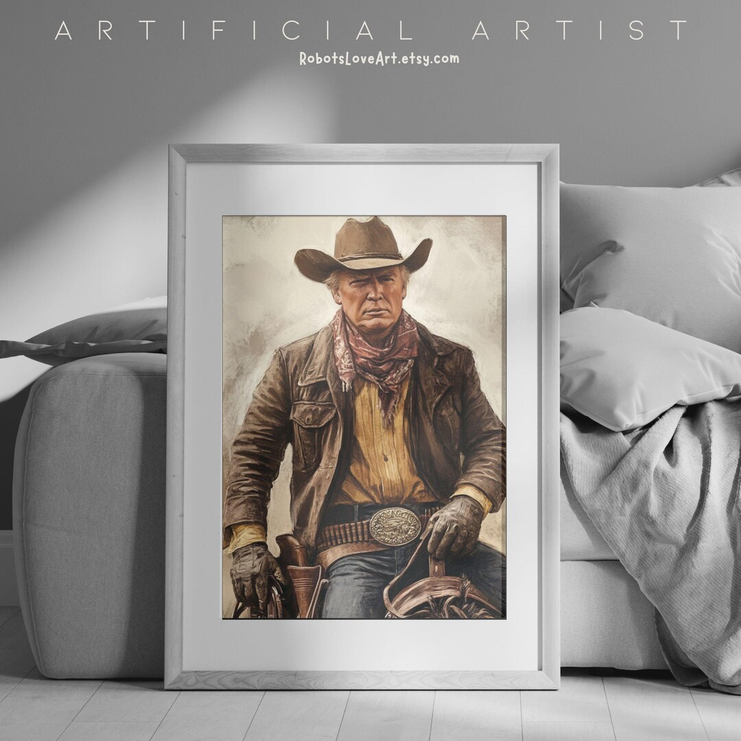 Cowboy President Trump Wall Art Instant Download Commercial Free ...