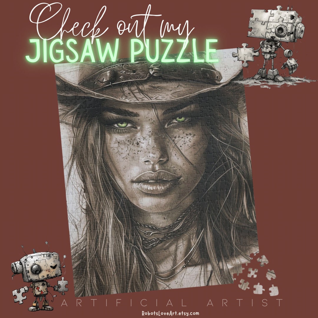 Pretty Cowgirl Jigsaw Puzzle Intricate Puzzle Gift Puzzle Lover Puzzle ...