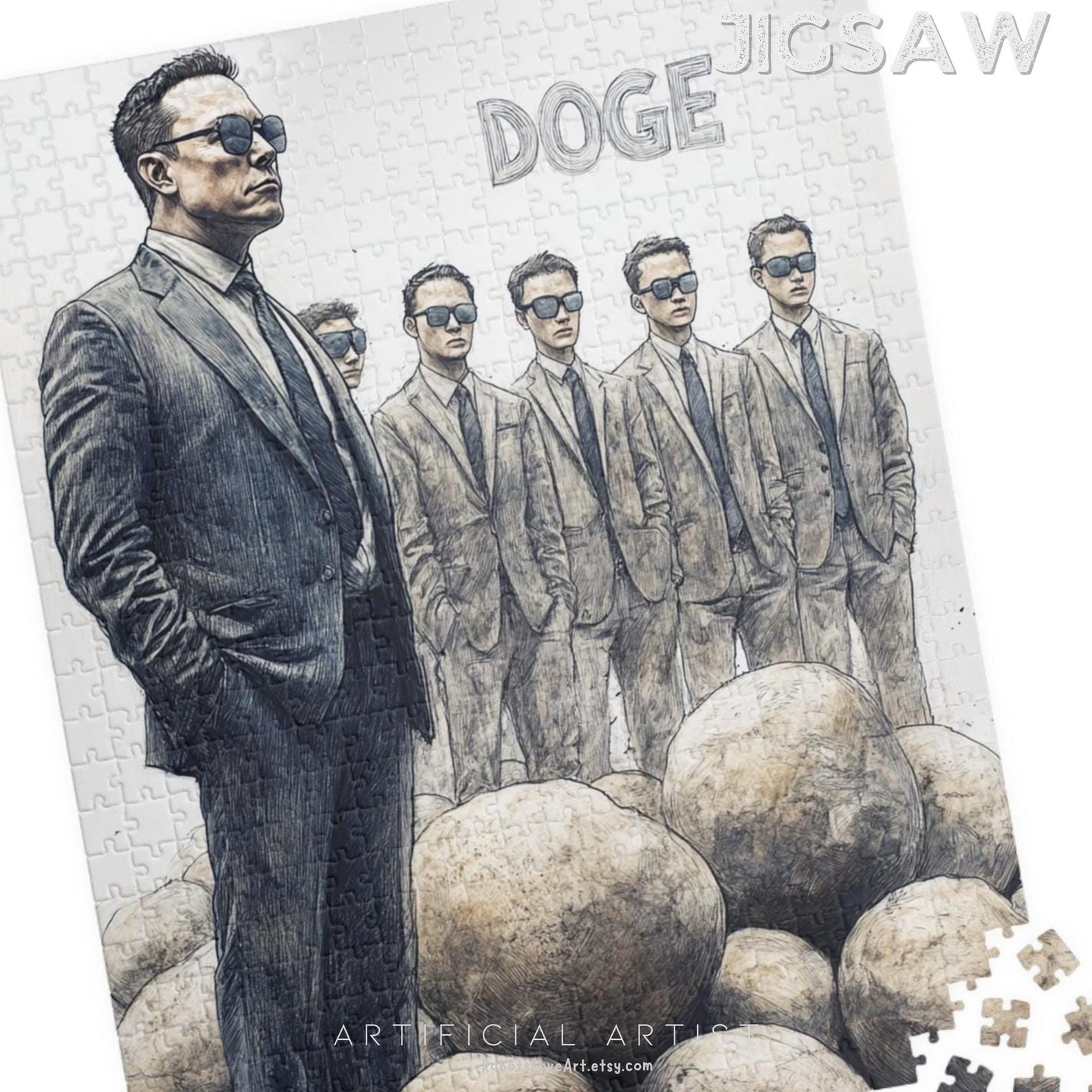 Puzzle, Elon Musk Sketch, Doge, Rock Balls, Engineers, Jigsaw Game ...