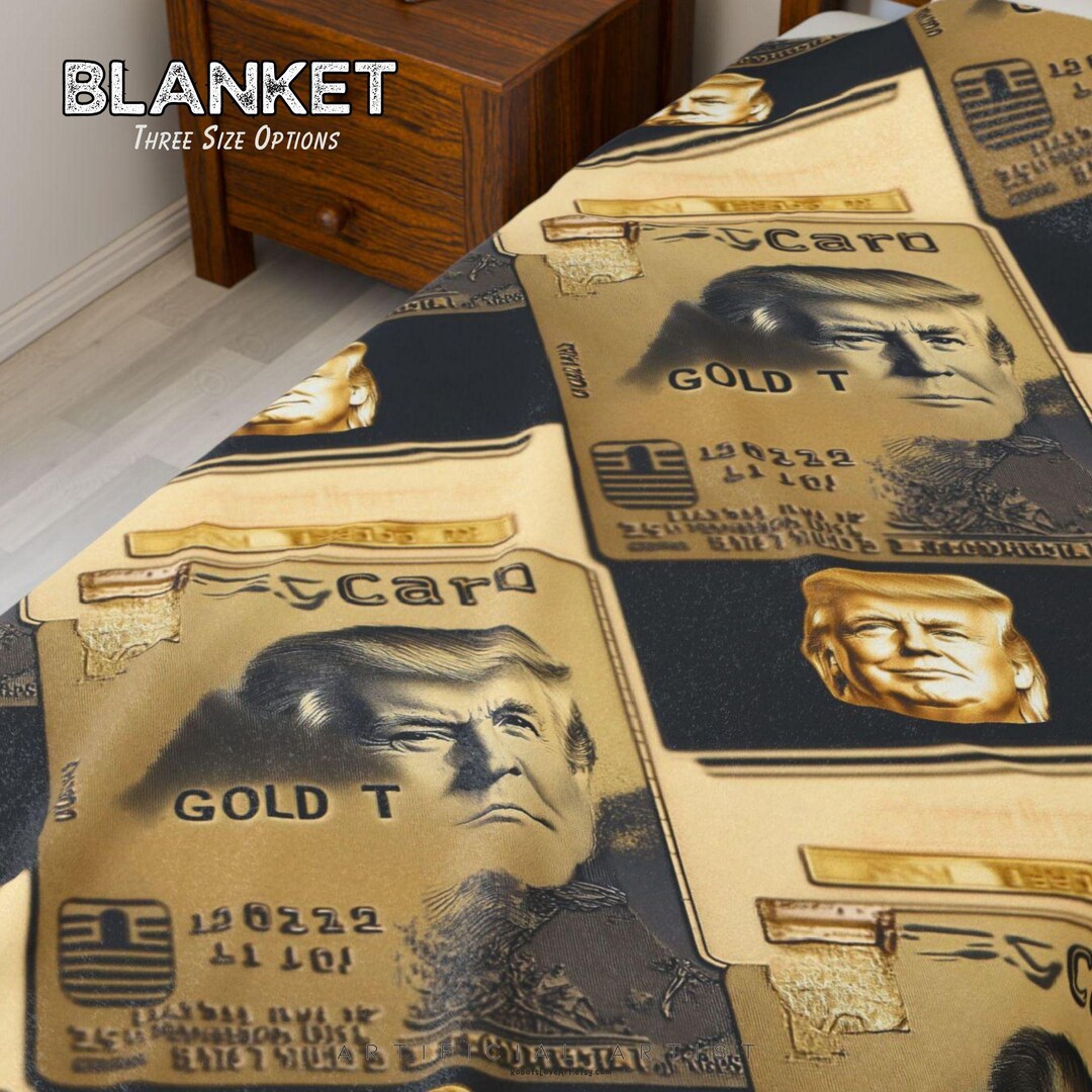 5 Million Dollar Gold Immigration Card Velveteen Plush Blanket - Trumps ...