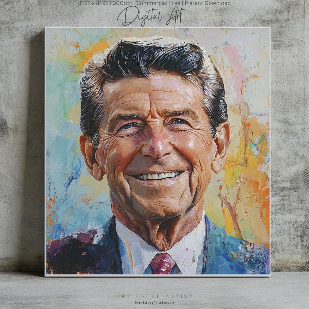 Never Forget Ronald Reagan Digital Wall Art | Trickle Down | PNG (300 ...