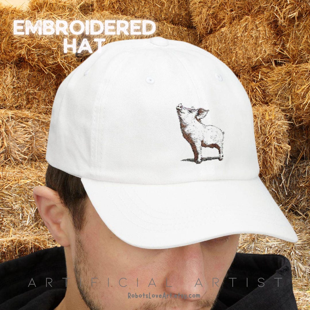 Embroidered Porky Pig Smelling Air Embroidered Classic Dad Cap With ...