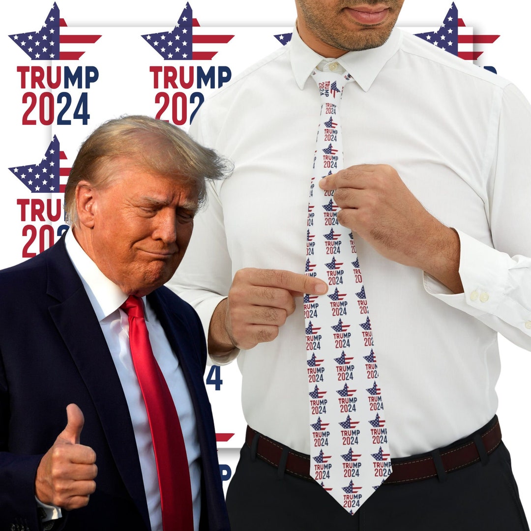 Trump 2024 Necktie Gift for Gift Exchange Silky Smooth Tie Young Power ...