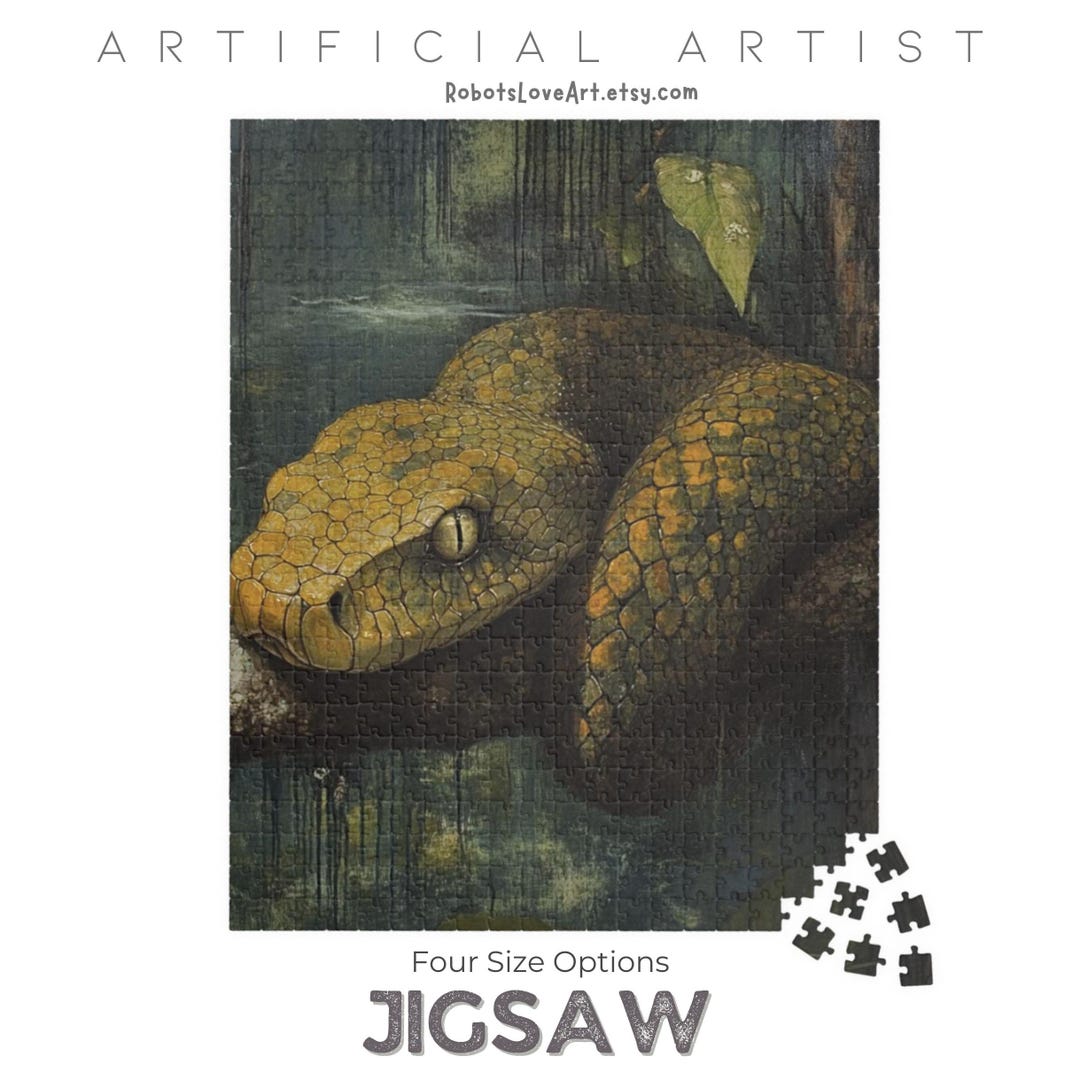 Grunge Snake Jigsaw Puzzle Perfect Game Pair W Puzzle Table Puzzle Pad ...