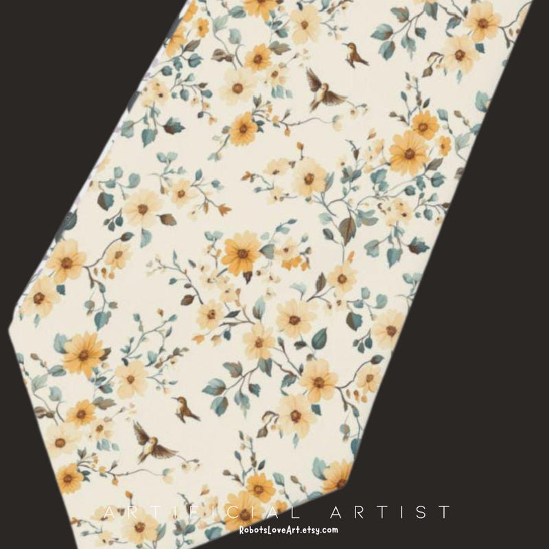 Floral Tie - Etsy