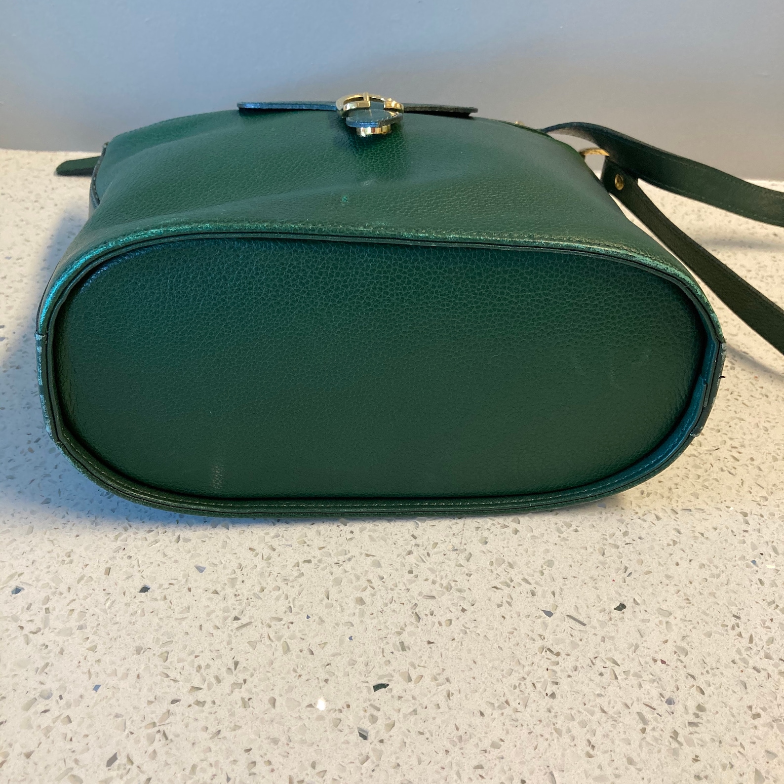 Vintage Longchamp Green Leather Crossbody Shoulder Bag - Etsy