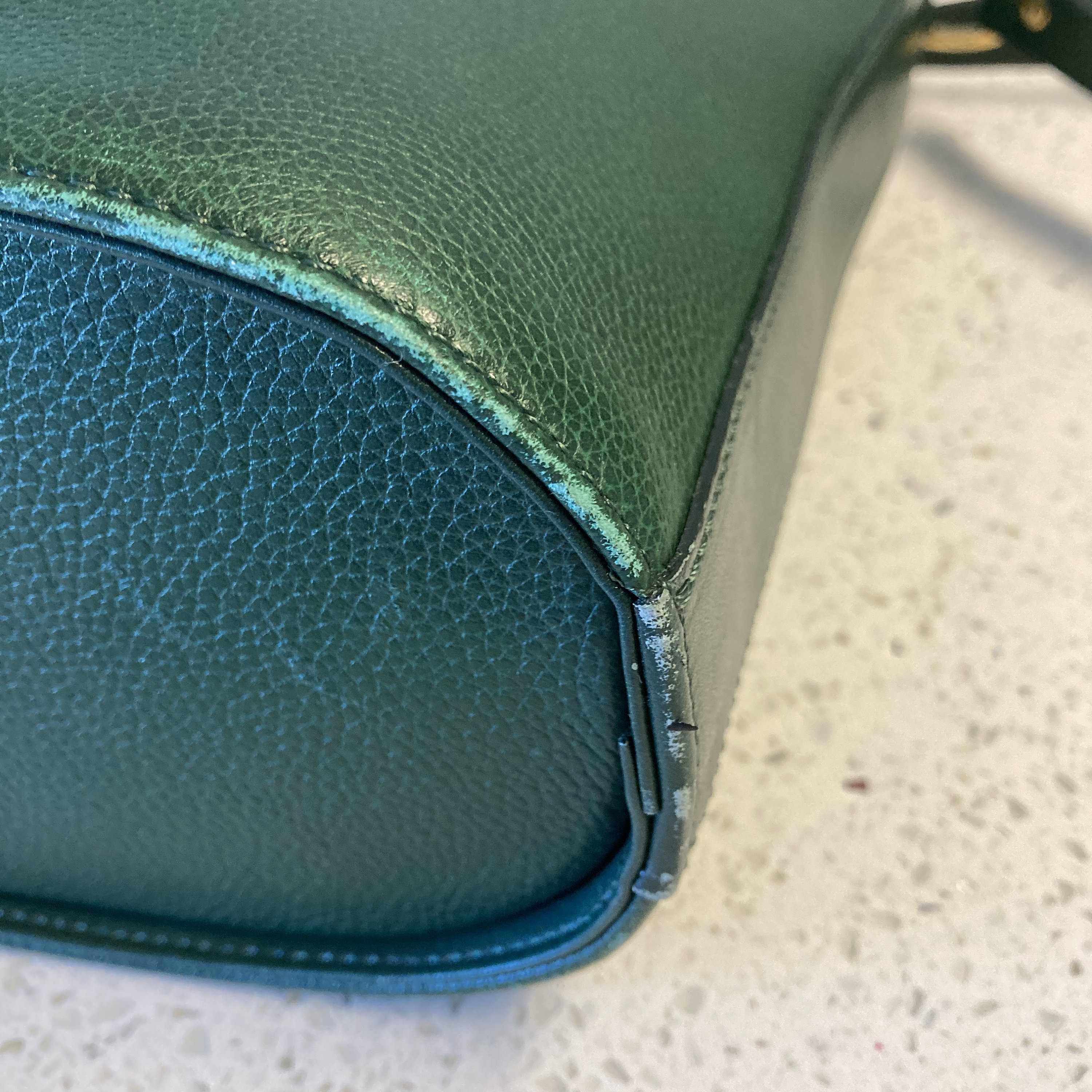 Vintage Longchamp Green Leather Crossbody Shoulder Bag - Etsy