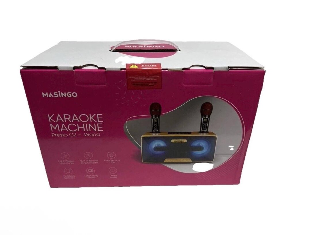 MASINGO Karaoke Machine Presto G2 - Wood for Adults and Kids (2022) - Etsy