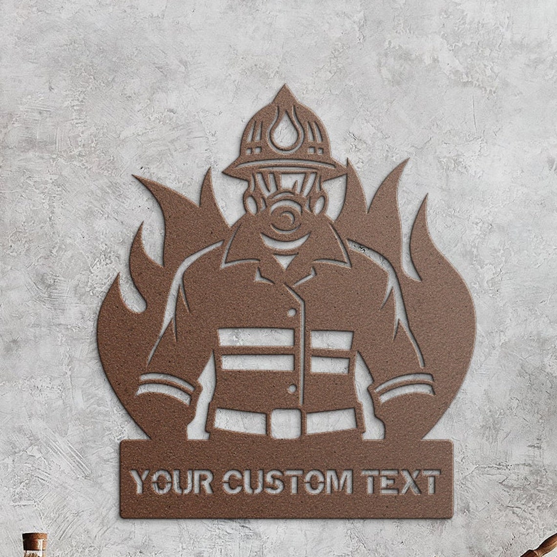 Custom Fireman Sign, American Firefighter Sign, Fireman Metal Wall Art ...