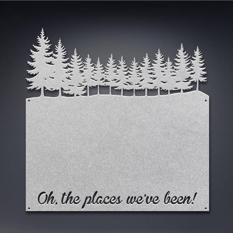 Travel Magnet Board, Forest Metal Board, Custom Board for Travel ...