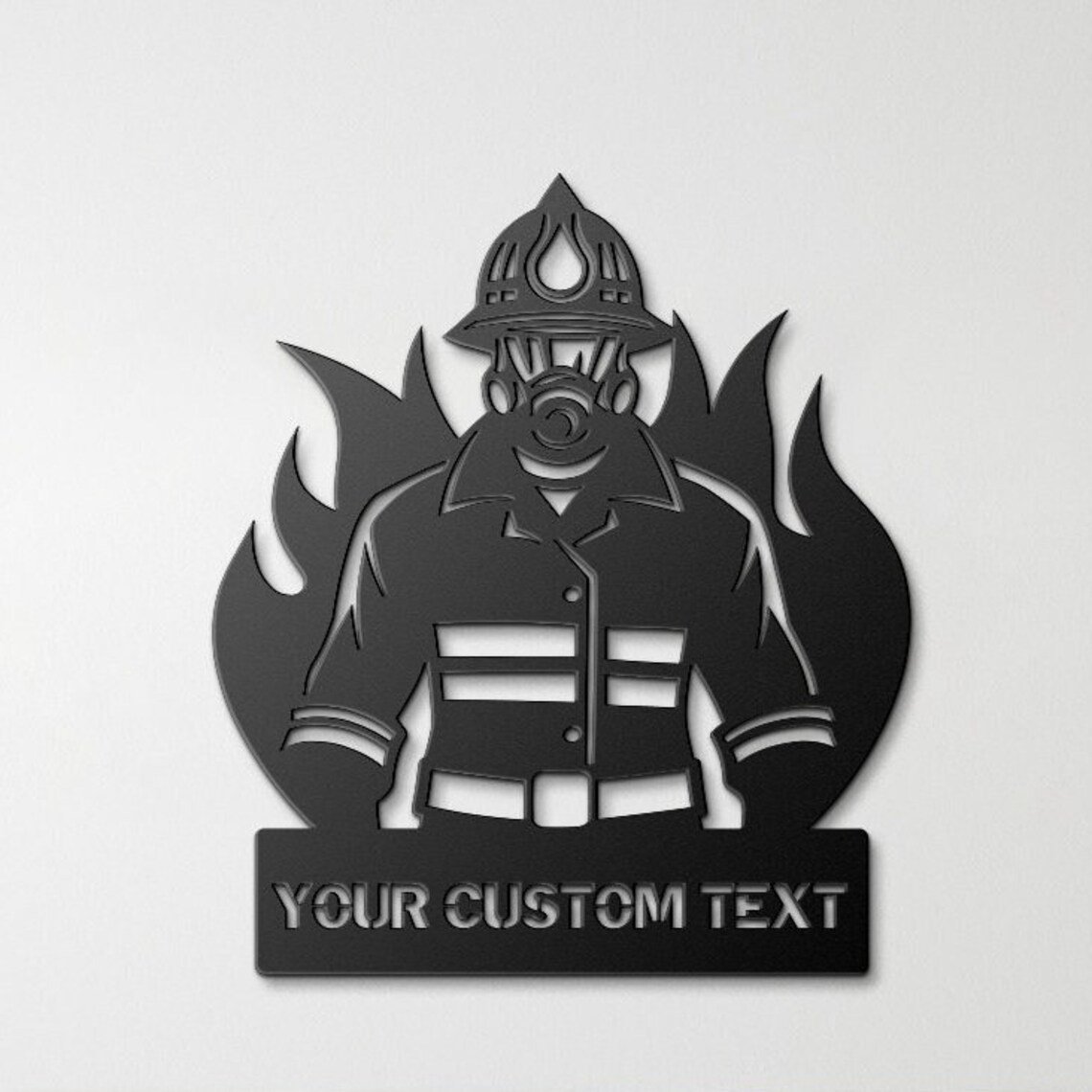 Custom Fireman Sign, American Firefighter Sign, Fireman Metal Wall Art ...