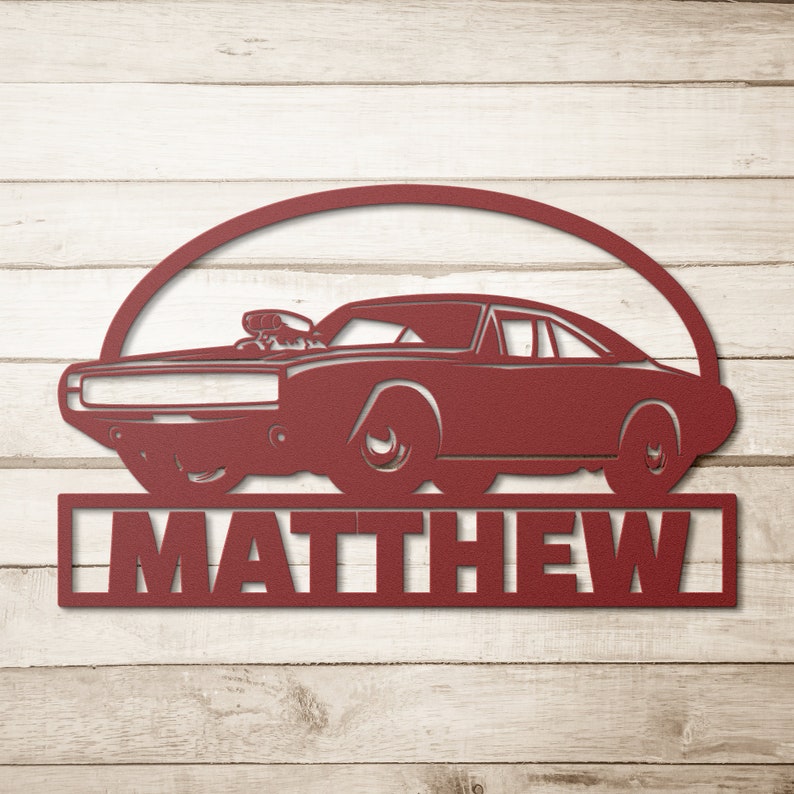 Custom Car Metal Sign, Muscle Car Metal Art, Car Guy Gifts, Fast and ...