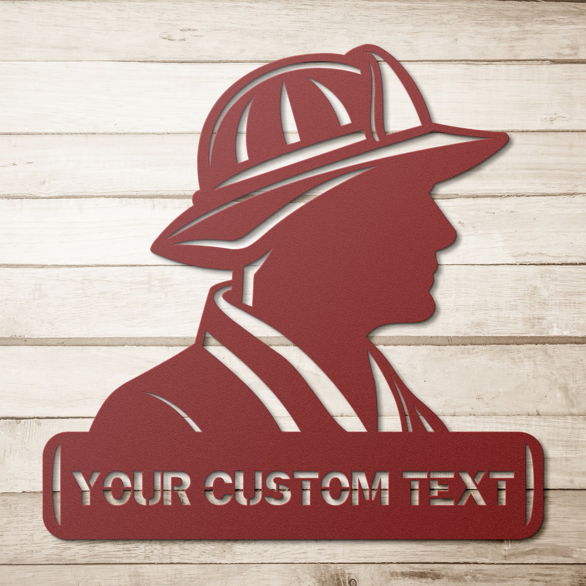 Custom Firefighter Sign, Fireman Metal Wall Art, Fire Department Sign ...