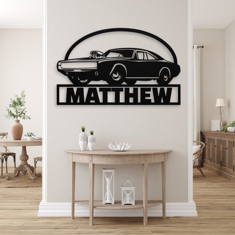 Custom Car Metal Sign, Muscle Car Metal Art, Car Guy Gifts, Fast and ...