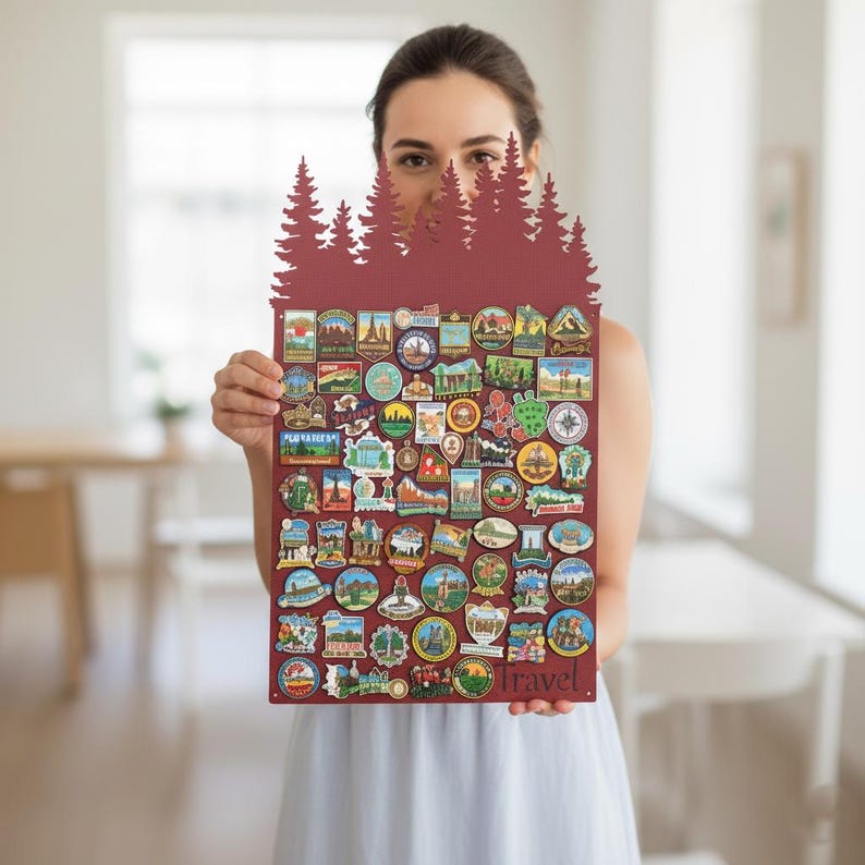 Travel Magnet Board, Forest Magnetic Board, Custom Board for Travel ...