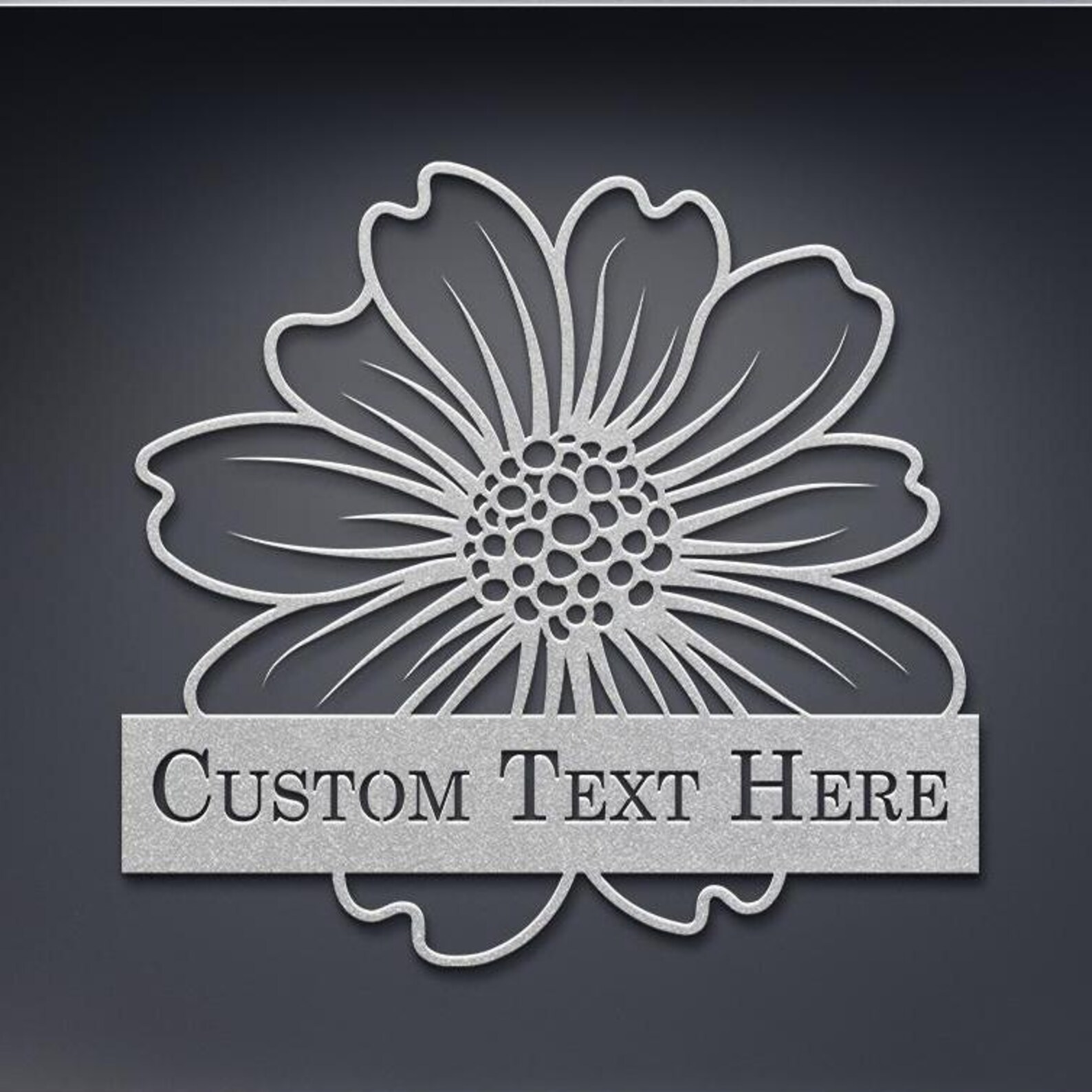 Sunflower Garden Sign, Outdoor Metal Garden Sign Decor, Flower Market ...