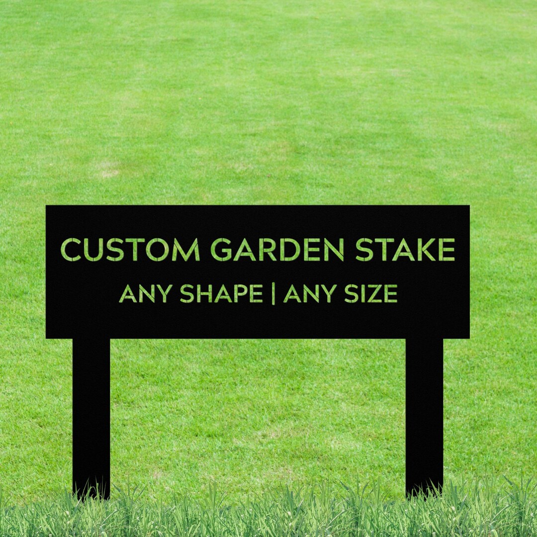Custom Garden Stake, Metal Yard Stakes Decor, Personalized Garden Name ...