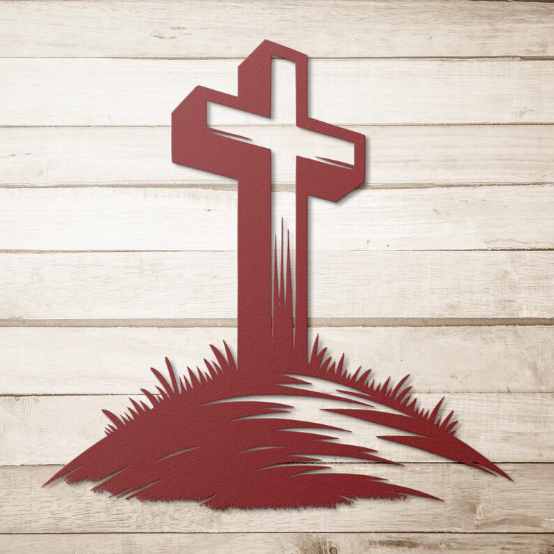 Metal Cross Sign, Catholic Jesus Christ Crucifix Cross Wall Art, Metal ...