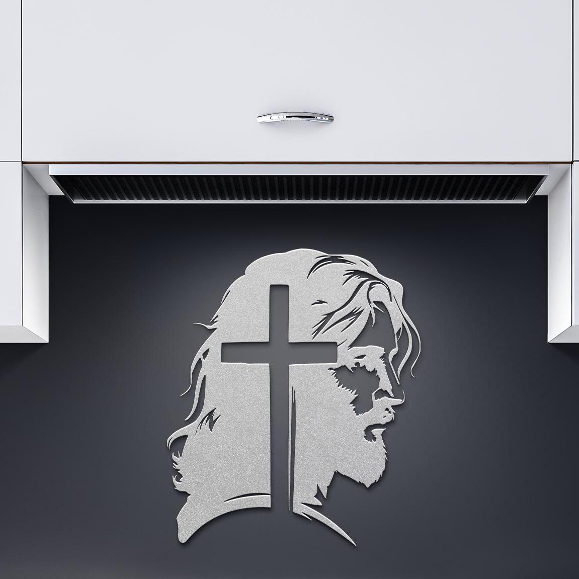Jesus Christ Cross Sign, Metal Catholic Jesus Love Cross, Jesus With A ...