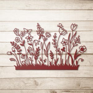 Wild Flower Garden Signs Outdoor Metal Garden Sign Decor Flower Market ...