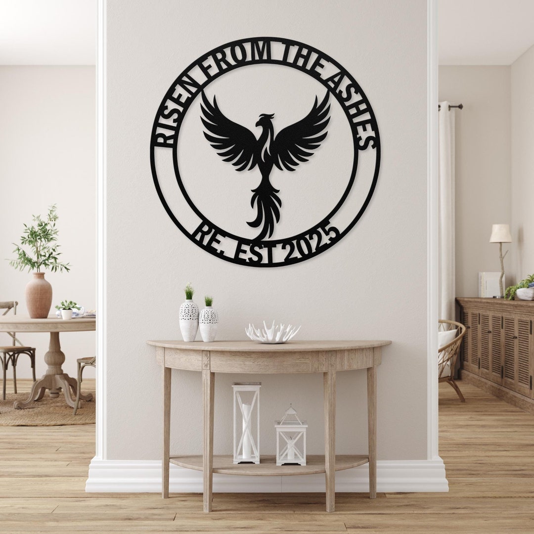 Custom Phoenix Metal Art, Phoenix Rising Art Home Wall Decor ...