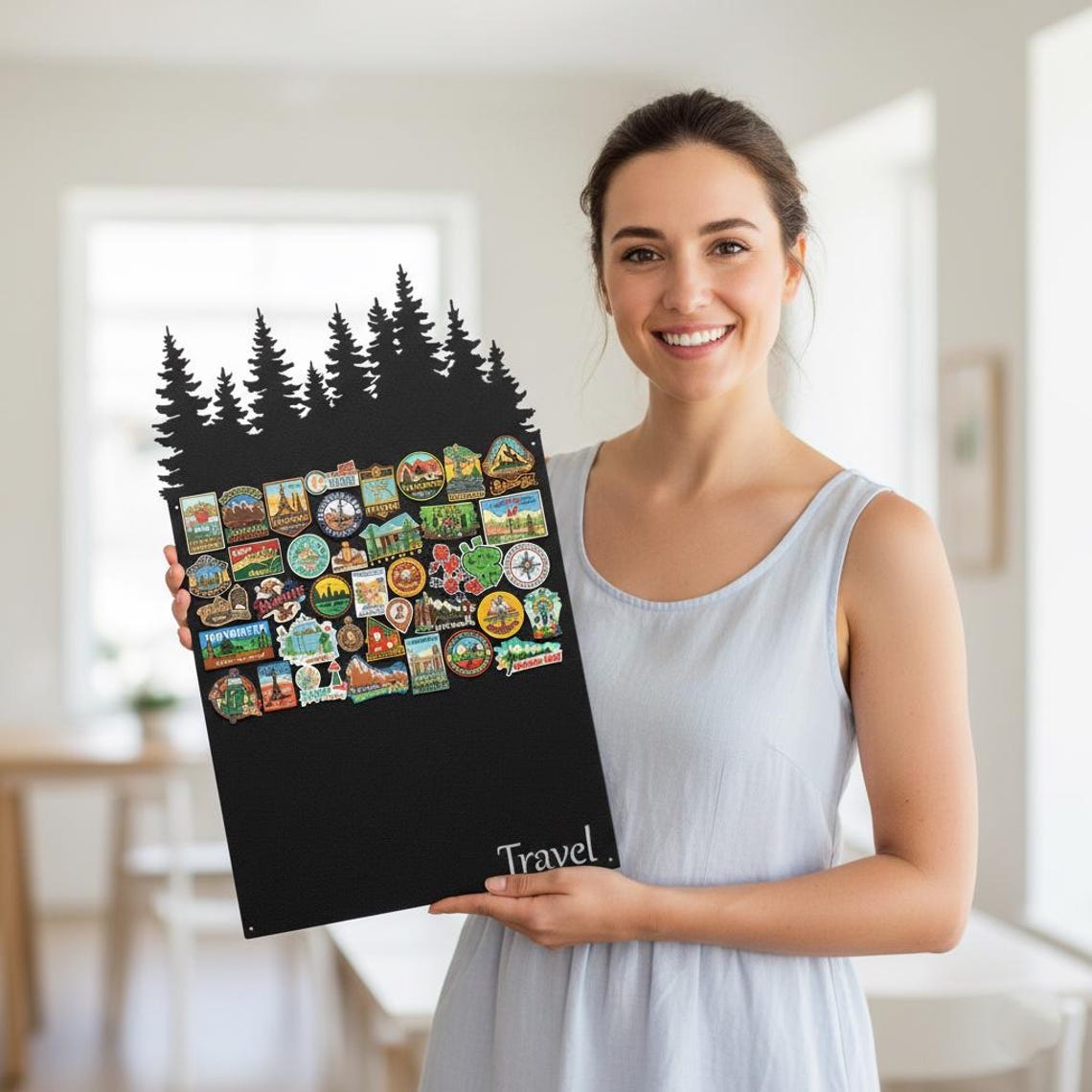 Travel Magnet Board, Forest Magnetic Board, Custom Board for Travel ...