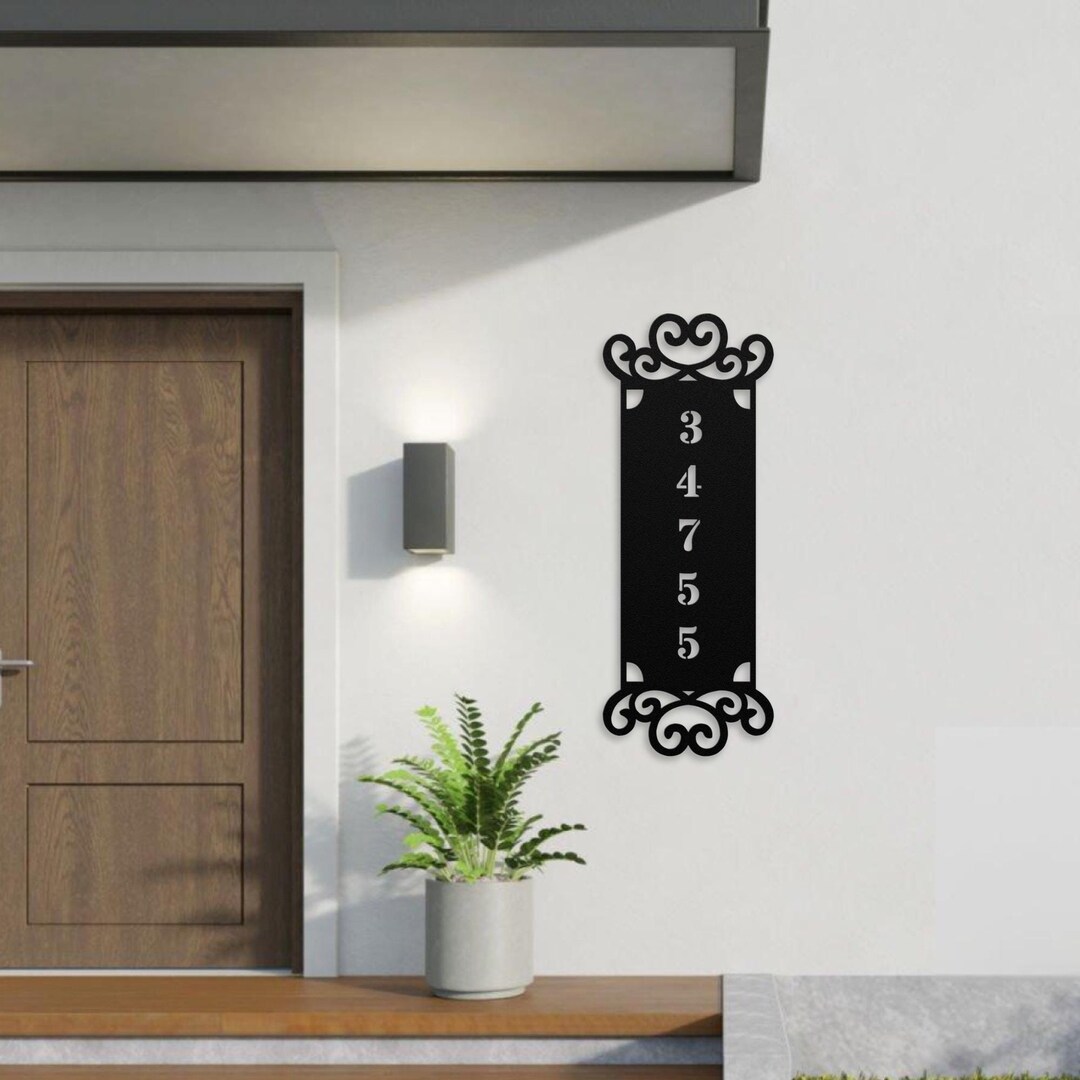 Personalized House Number Metal Sign Vintage Street Sign Metal Outdoor ...