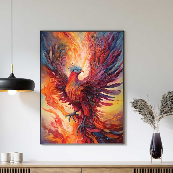 Phoenix Bird Art - Etsy