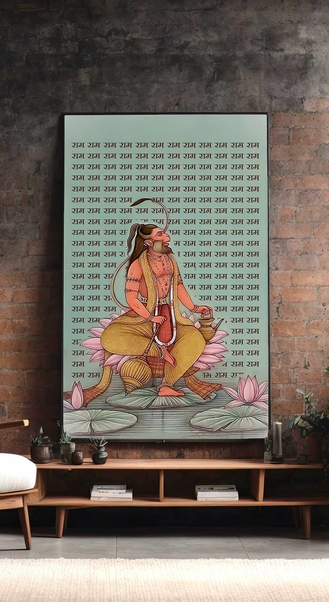 Lord Hanuman Ji Canvas Painting Traditional Wall Painting of Lord ...