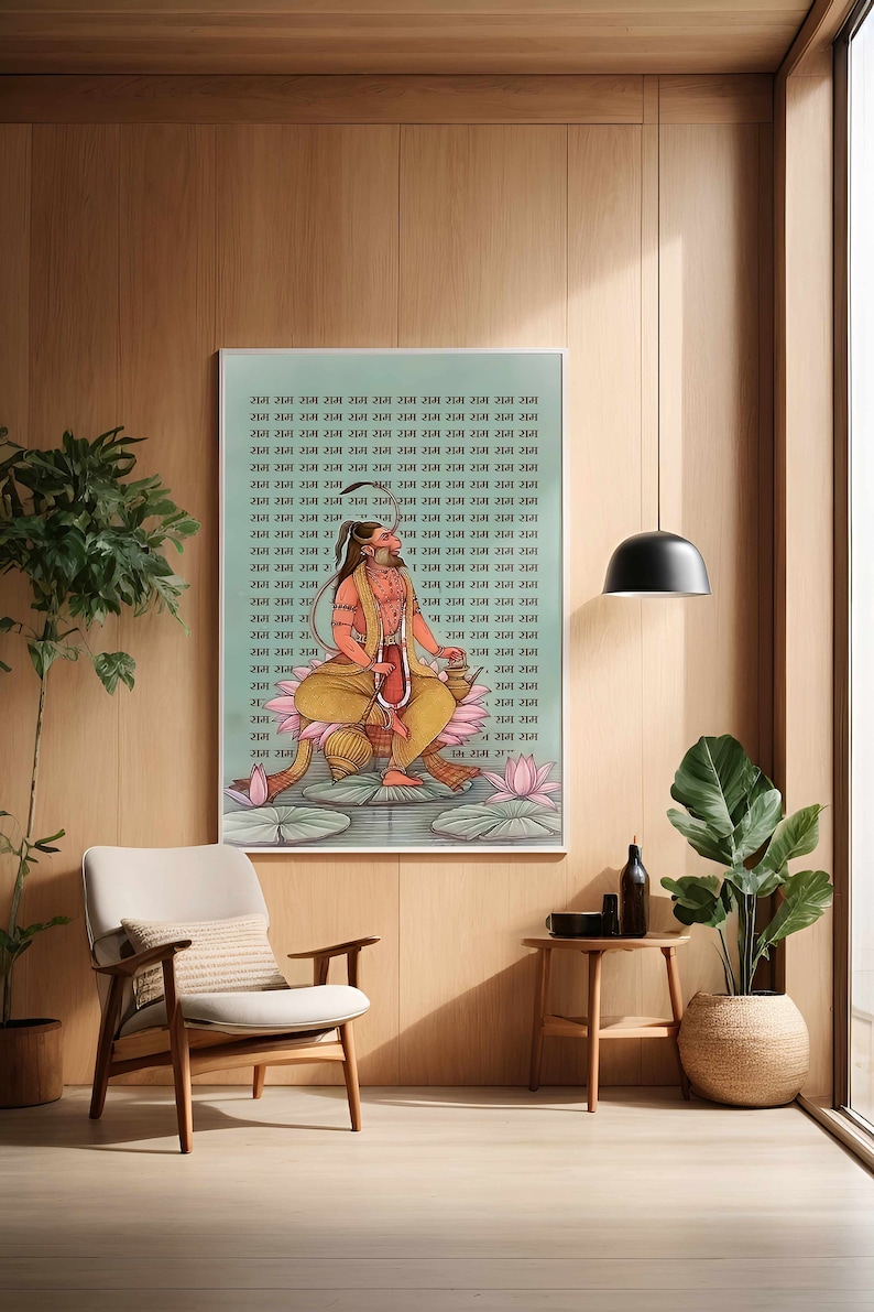 Lord Hanuman Ji Canvas Painting Traditional Wall Painting of Lord ...