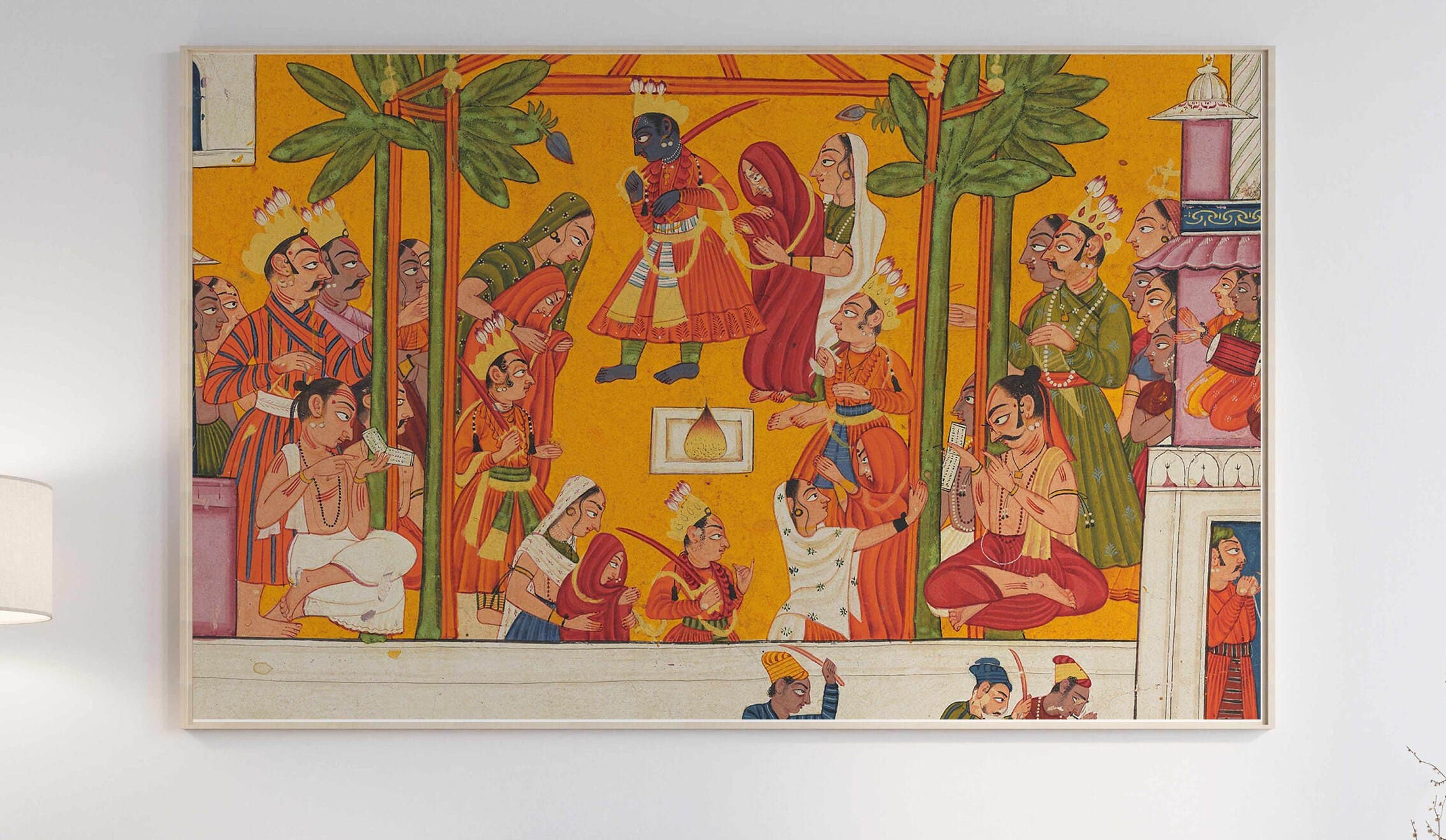 Rama and Sita Wedding Folk Painting Folk Art Painting Lord Rama Premium ...