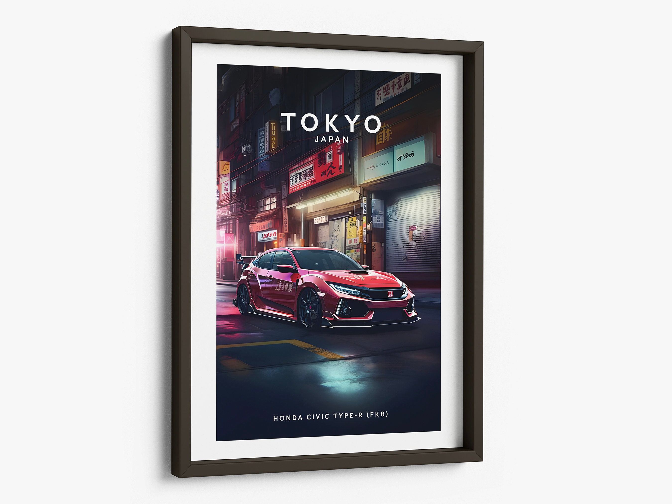 Honda Civic Type-r in Tokyo Art Print Honda Civic Poster - Etsy